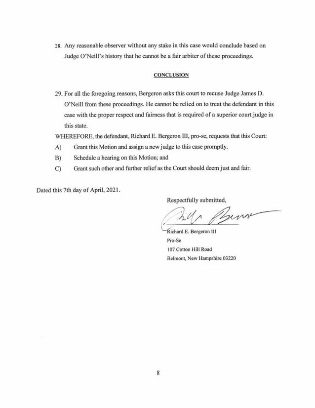 Motion to Recuse Judge James D. O'Neill III | PDF | Crime & Harmful ...