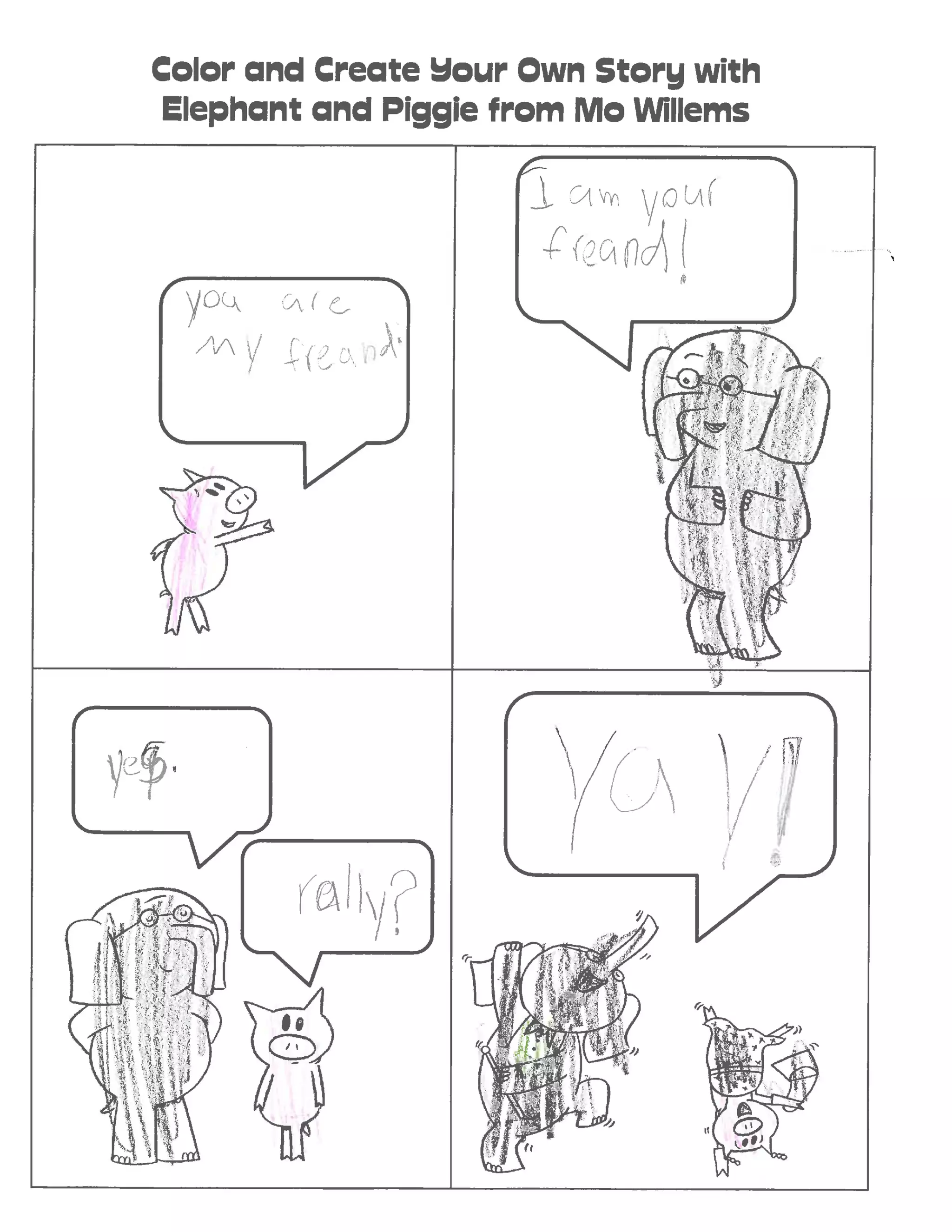Elephant and Piggie Comics -- Mrs. Rossing's Class | PDF