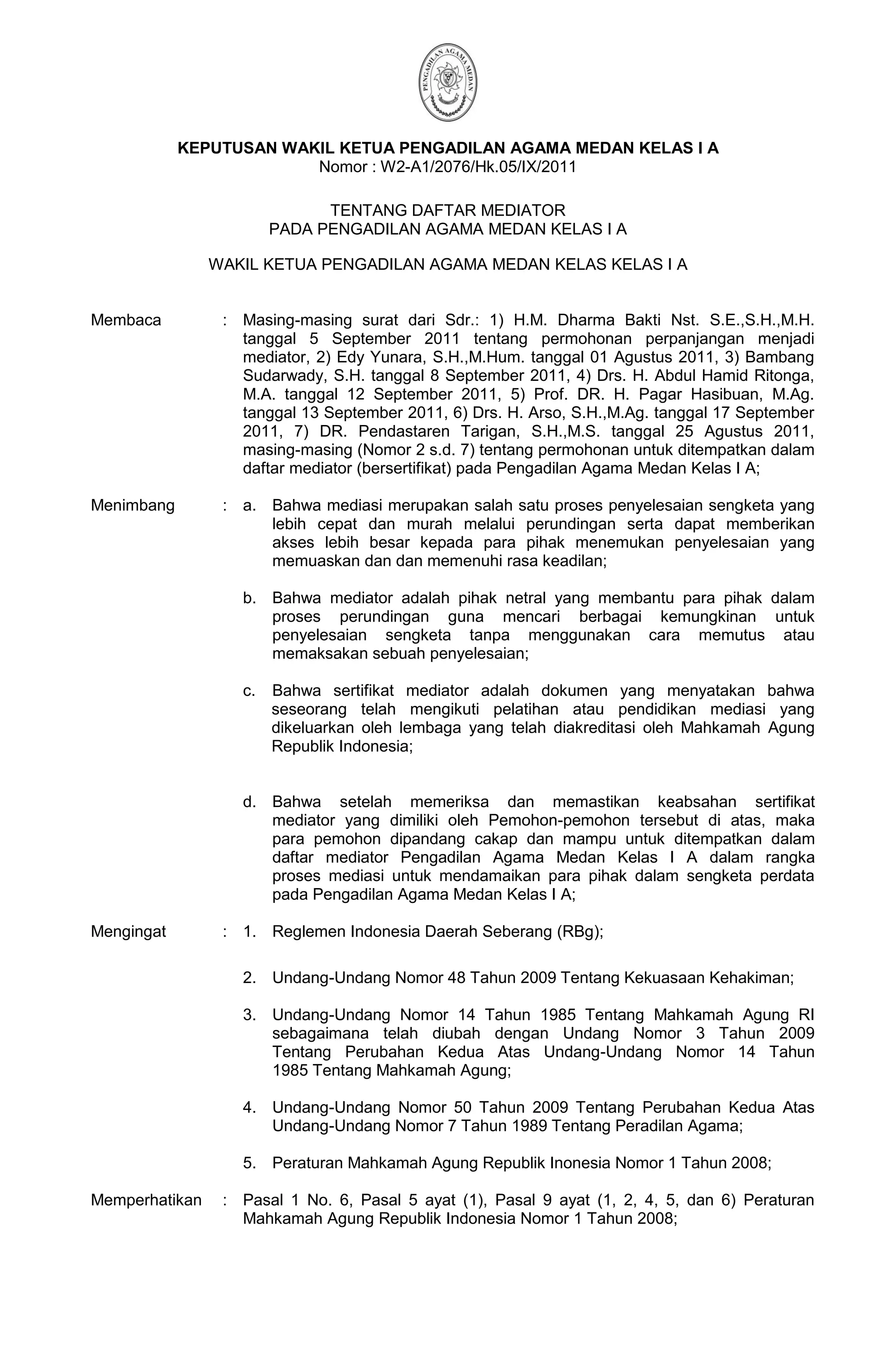 Sk mediator nh 2011 | PDF