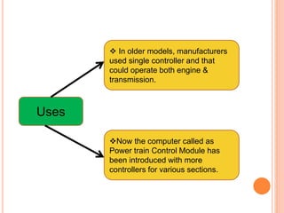 Electronic Controller Of A Car | PPTX | Computer Networking | Computing