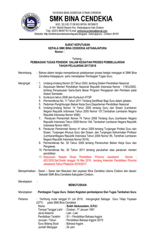 Sk mengajar smk 2017 2018 | DOC