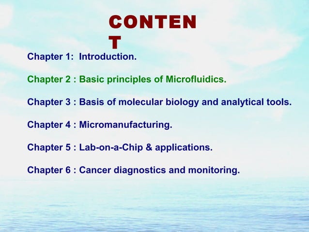 Sk microfluidics and lab on-a-chip-ch2 | PPT