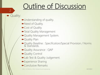 Quality : Concept & Overview for Construction Projects. | PPTX | Civil ...