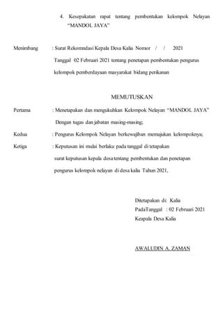 Sk nelayan baim | DOCX