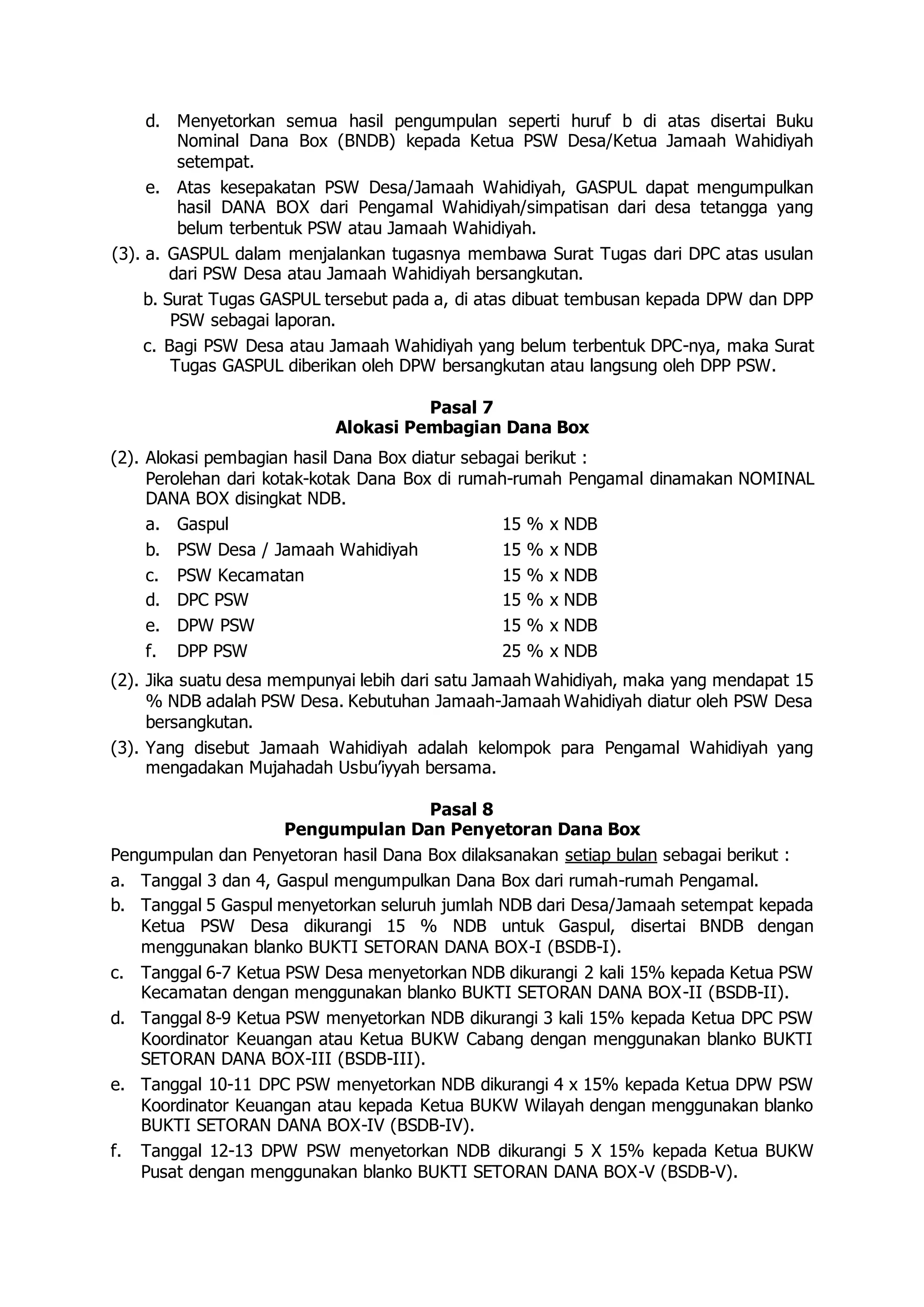 Sk no. 20 tahun 1989 tentang dana box | DOCX