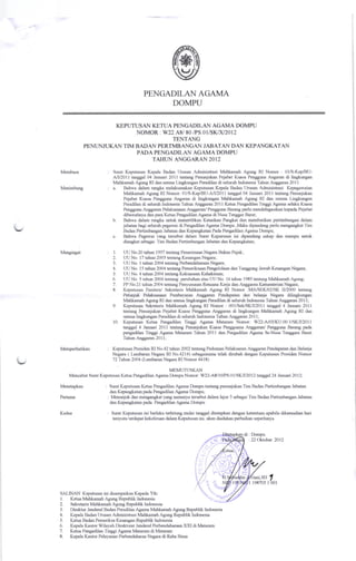 Sk nomor 80 ps (2012)tim badan pertimbangan jabatan dan kepangkatan | PDF