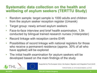 Developing the health examination protocol for asylum seekers in ...