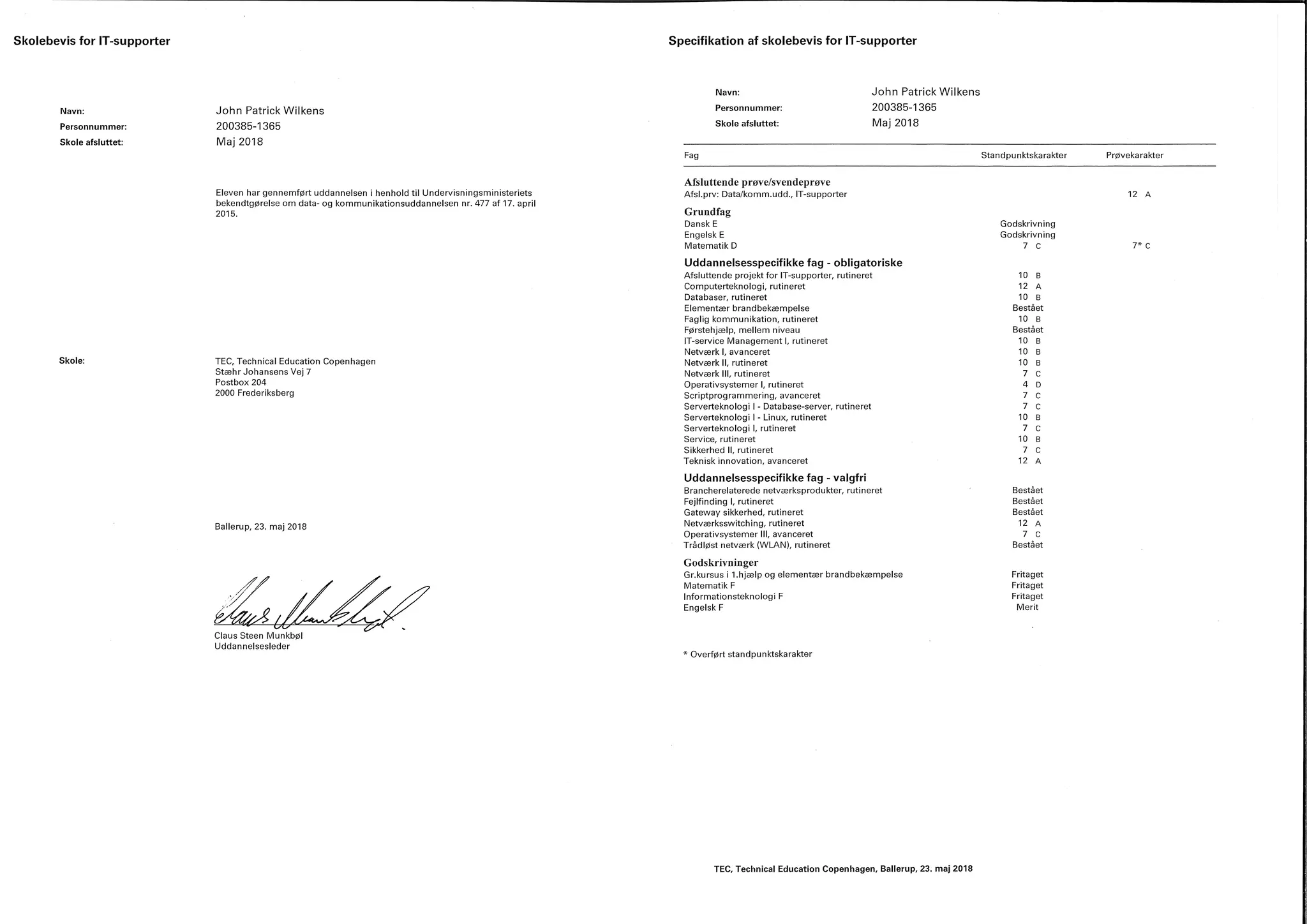 Diploma [Grade transcript] | PDF