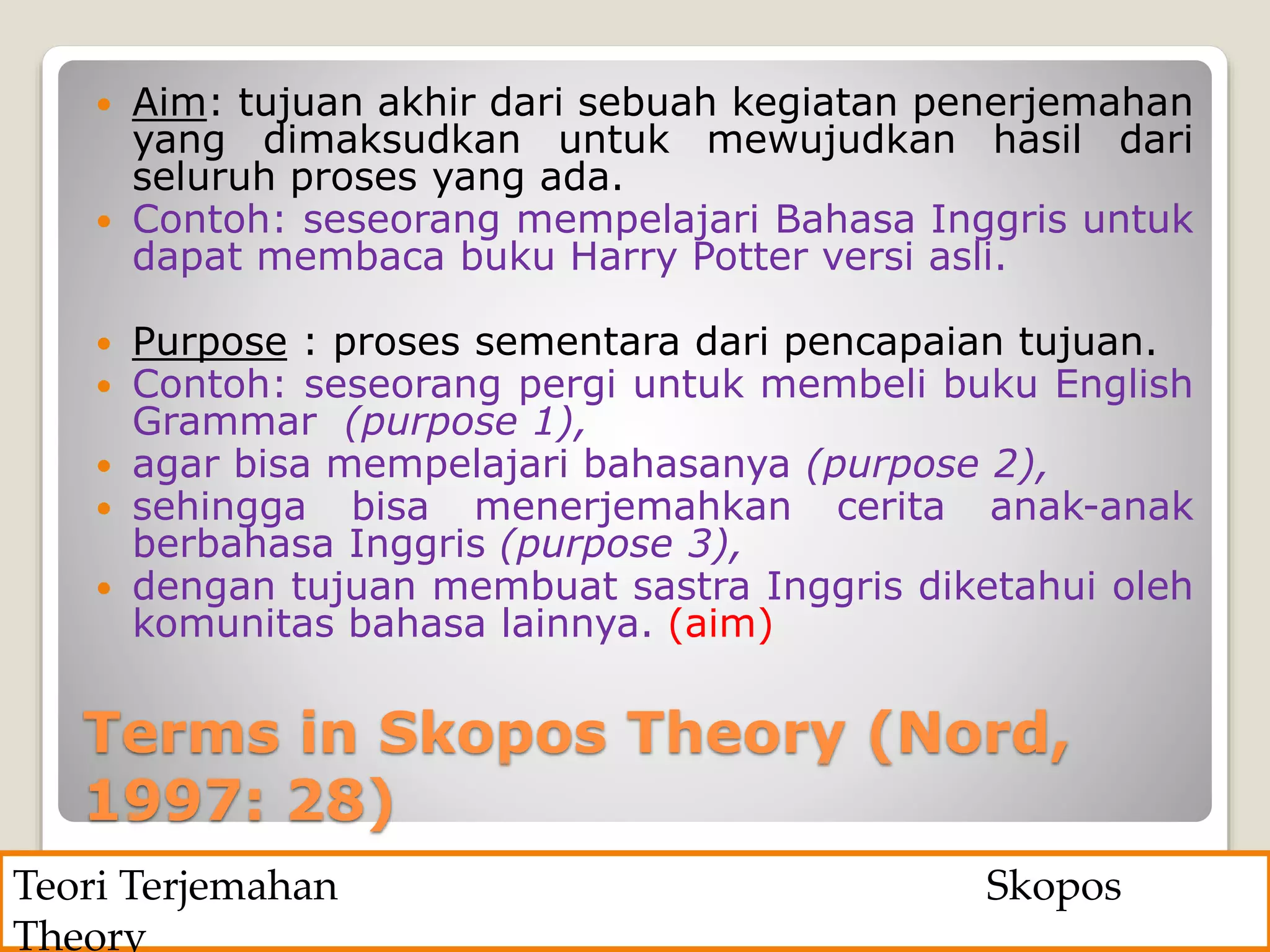 Skopostheorie | PPTX