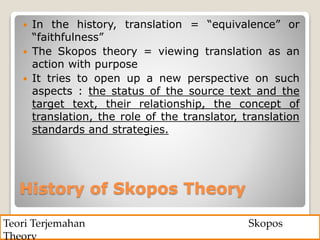 Skopostheorie | PPTX