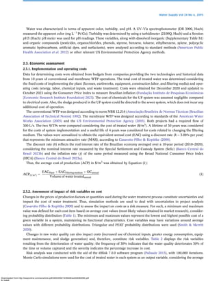 Is conventional drinking water treatment more economically viable than ultrafiltration in Brazil ...