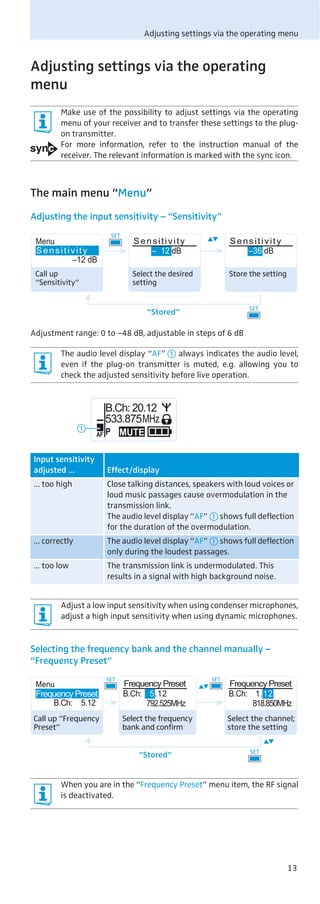 Sennheiser SKP 100 G3 plug on transmitter | PDF