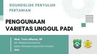 Soundslide penggunaan varietas unggul padi | PDF