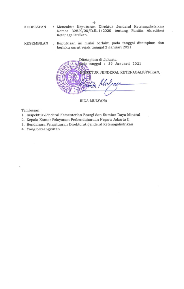 Sk pak 2021 djk esdm | PDF