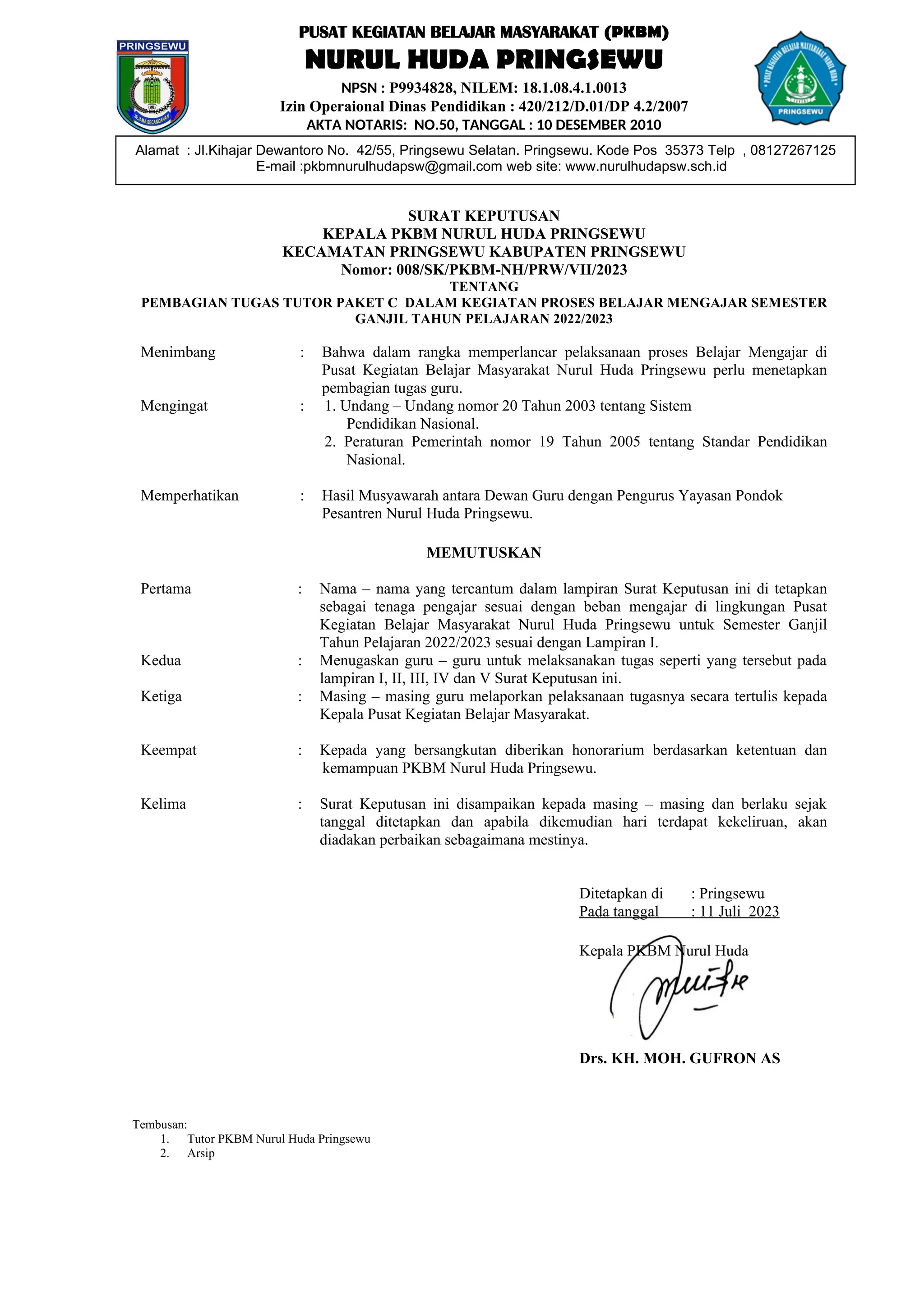 SK PEMBAGIAN TUGAS 2022 2023 PAKET C.docx