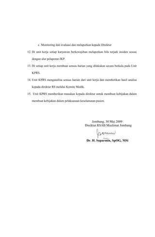 Sk pembentukan kpprs | DOC