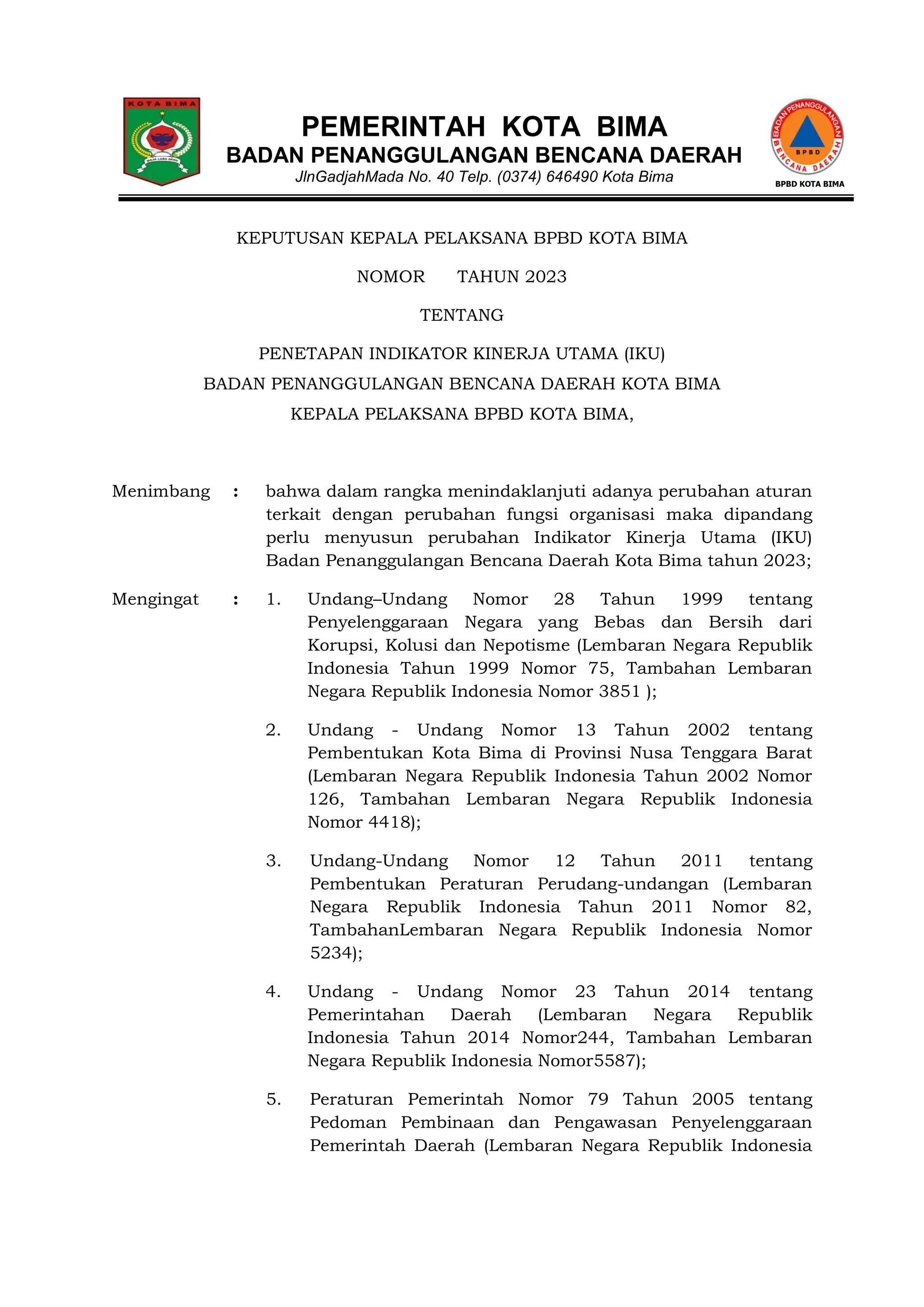 SK penetapan iku badan oenanggulangan bencana tahun 2023.pdf