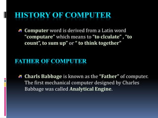 ppt history of computers | PPTX