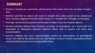 GENERAL THEORY OF RELATIVITY, GTR, GRAVITY, SPACE TIME THEORY ...