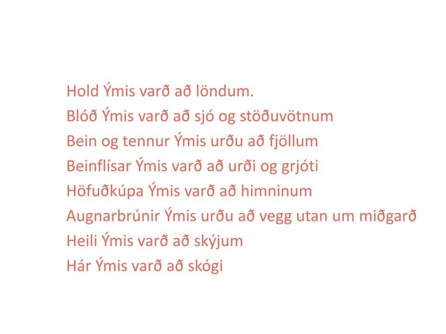 Sköpun heimsins salma | PPT