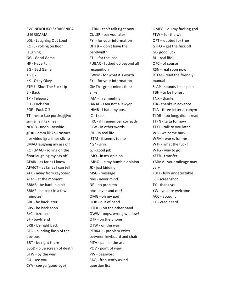 SkraćEnice U Igrama