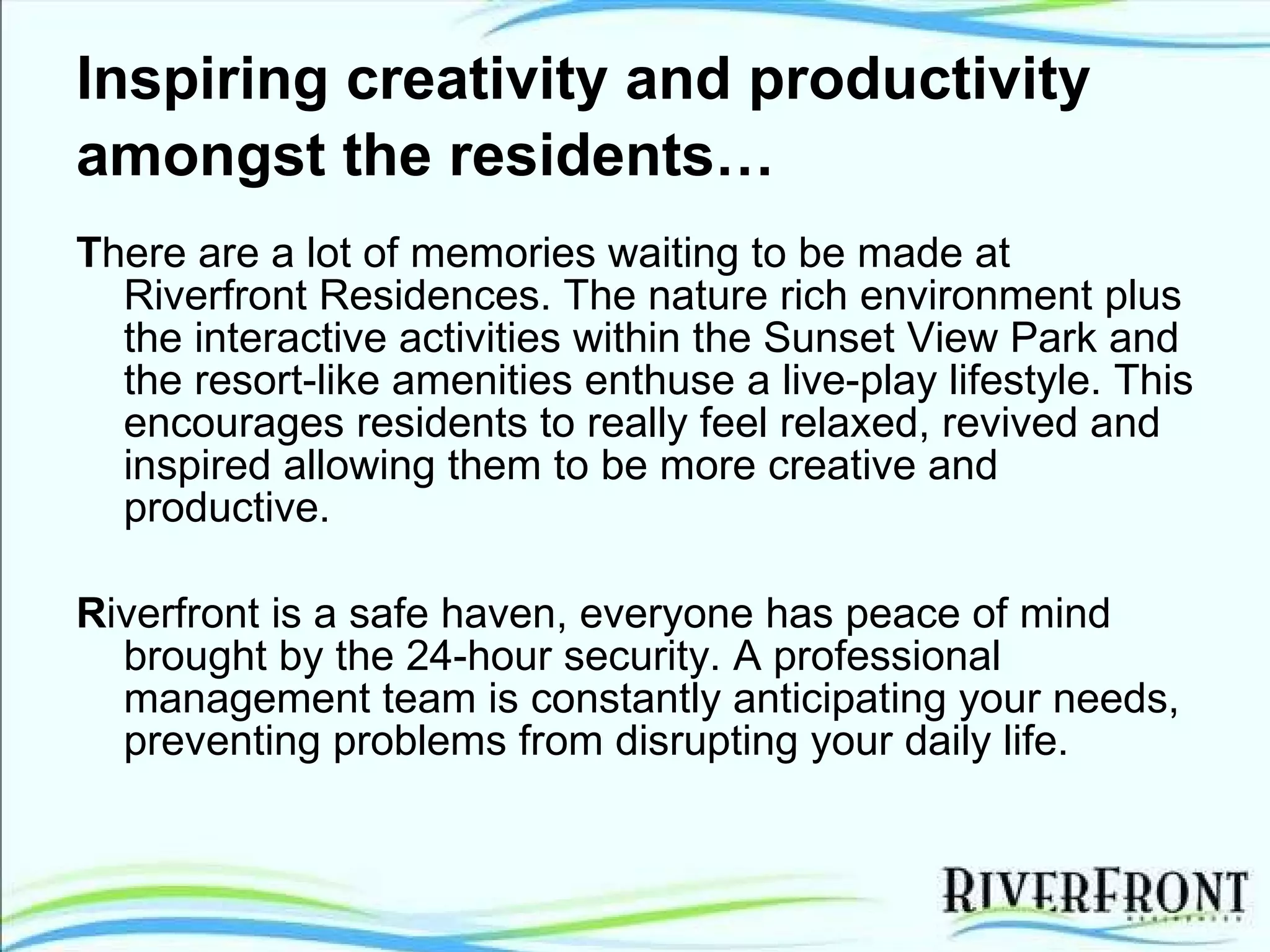 RIVERFRONT RESIDENCES - LOCATED IN PASIG CITY | PPS