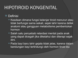 Skrining Hipotiroid Kongenital pada Anak | PPT