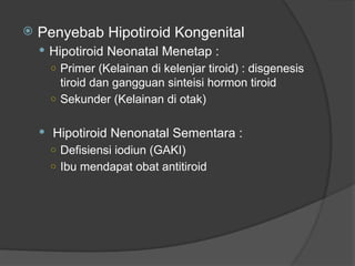 Skrining Hipotiroid Kongenital pada Anak | PPTX