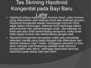 Skrining pada bayi baru lahir | PPTX