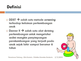 Skrining Perkembangan Anak menggunakan Instrumen DDST | PPTX