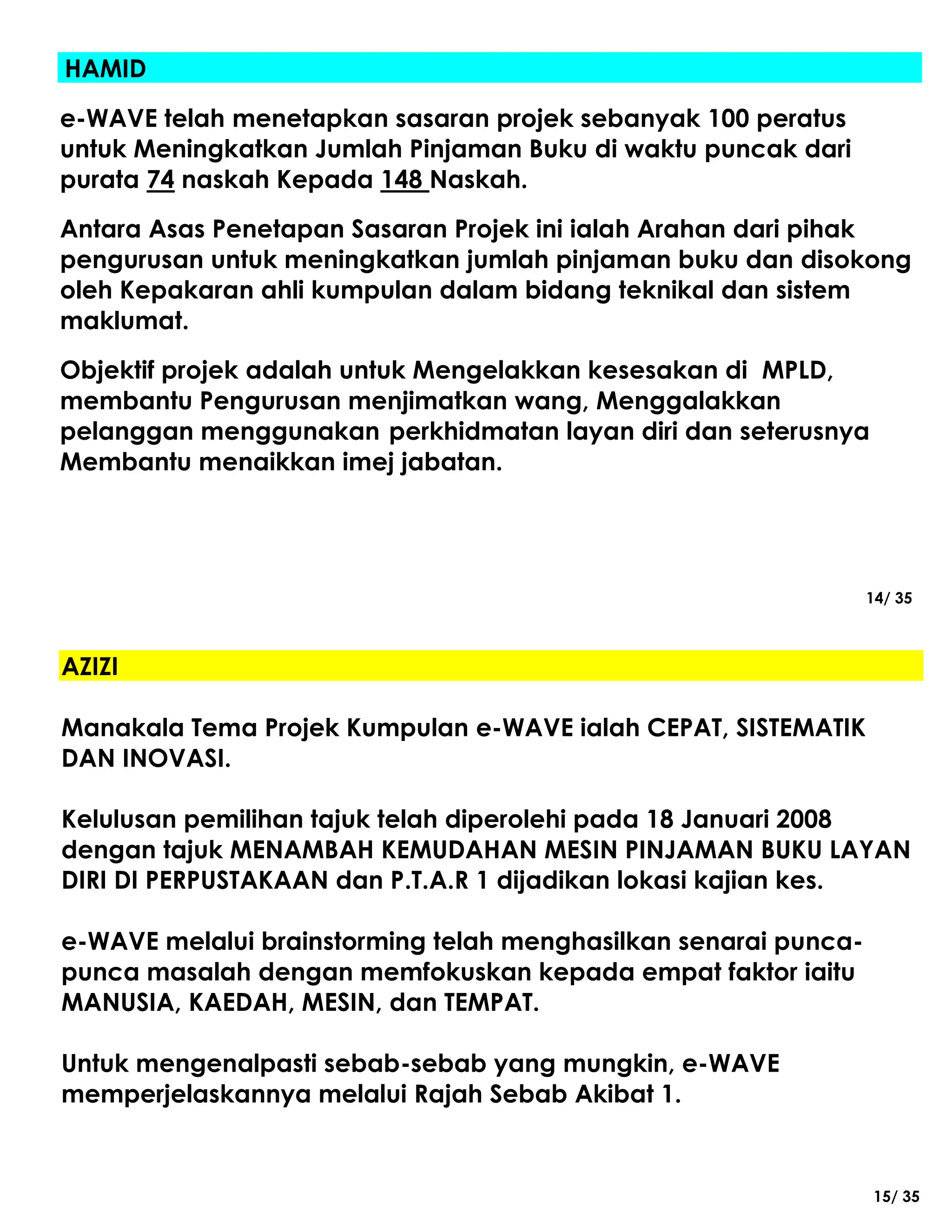 Skrip contoh kik e-wave projek mpld | PDF