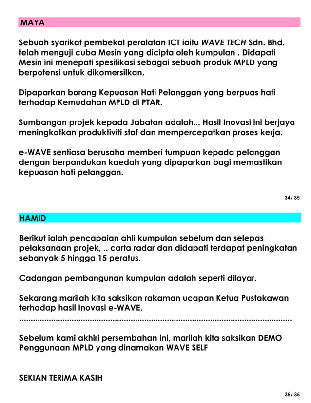 Skrip contoh kik e-wave projek mpld | PDF