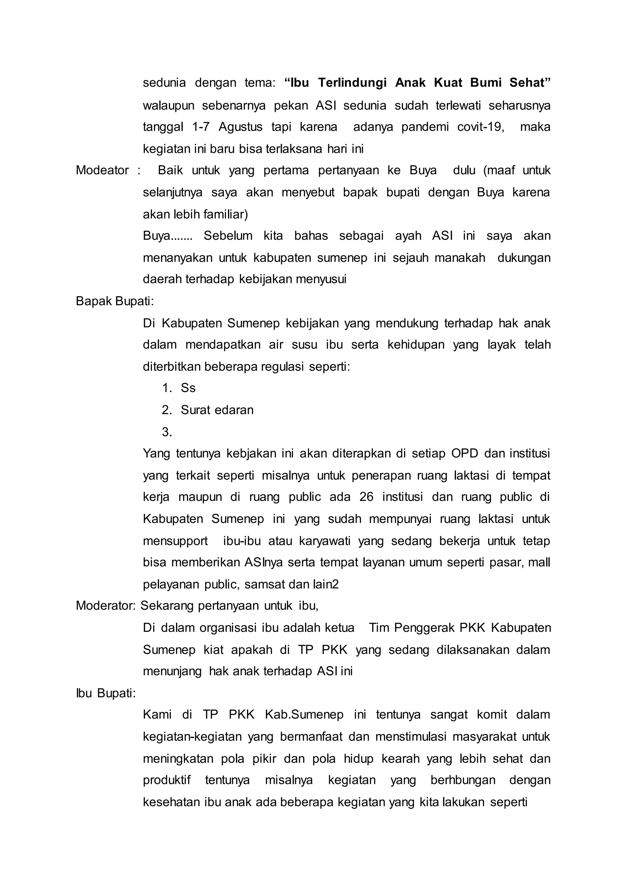 Skrip naskah talk show asi 2016 | PDF