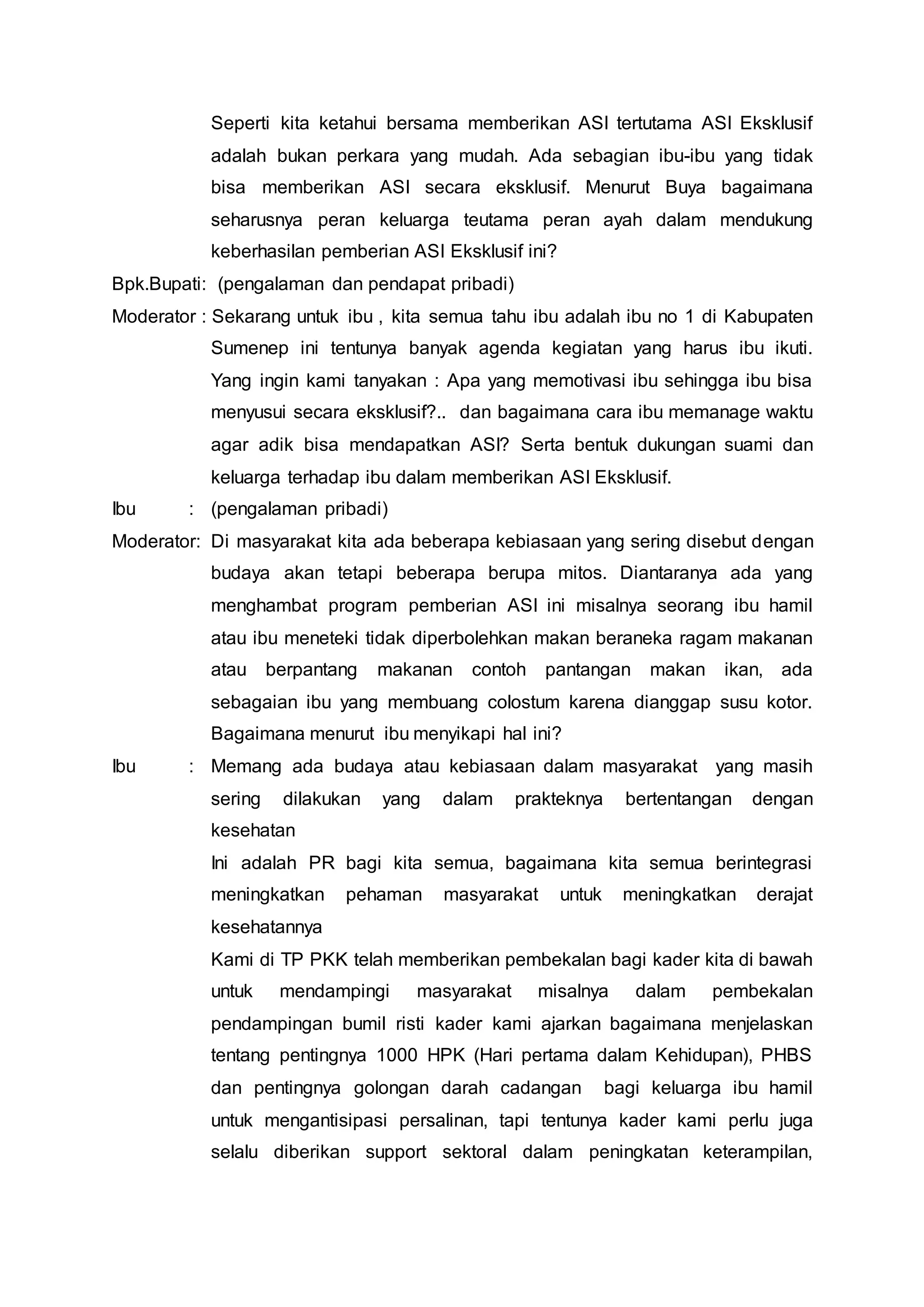 Skrip naskah talk show asi 2016 | PDF
