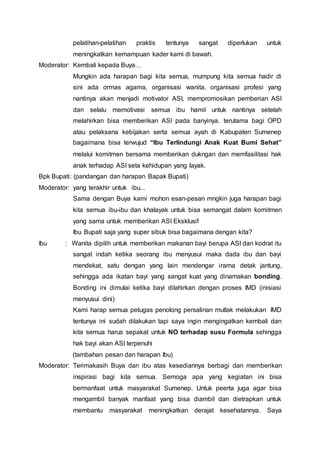 Skrip naskah talk show asi 2016 | DOC