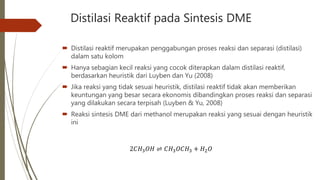 Penentuan Struktur Pengendalian Unit Distilasi Reaktif Pada Sintesis ...