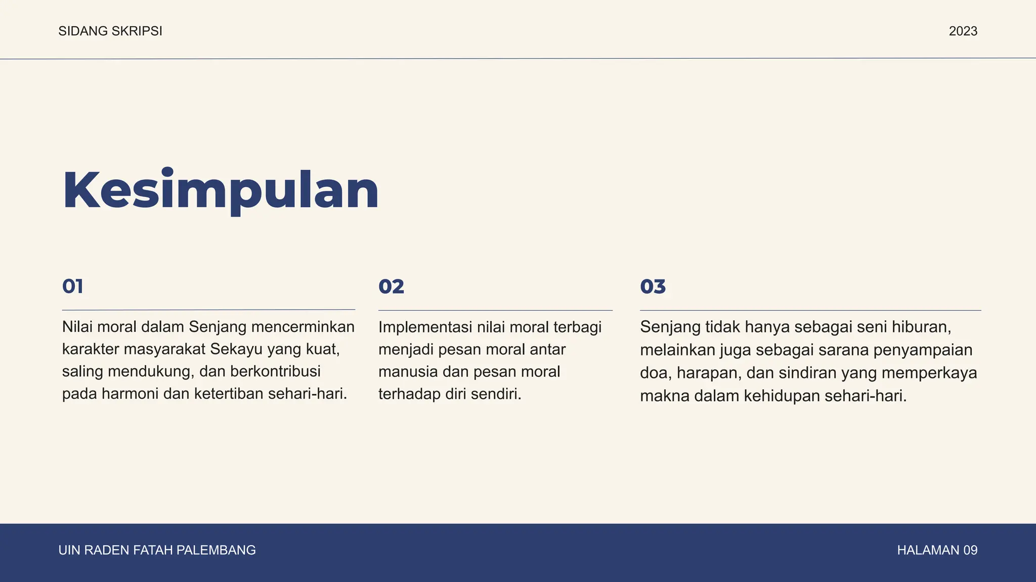 Skripsi contoh power point sidang munaqosyah skripsi | PPTX