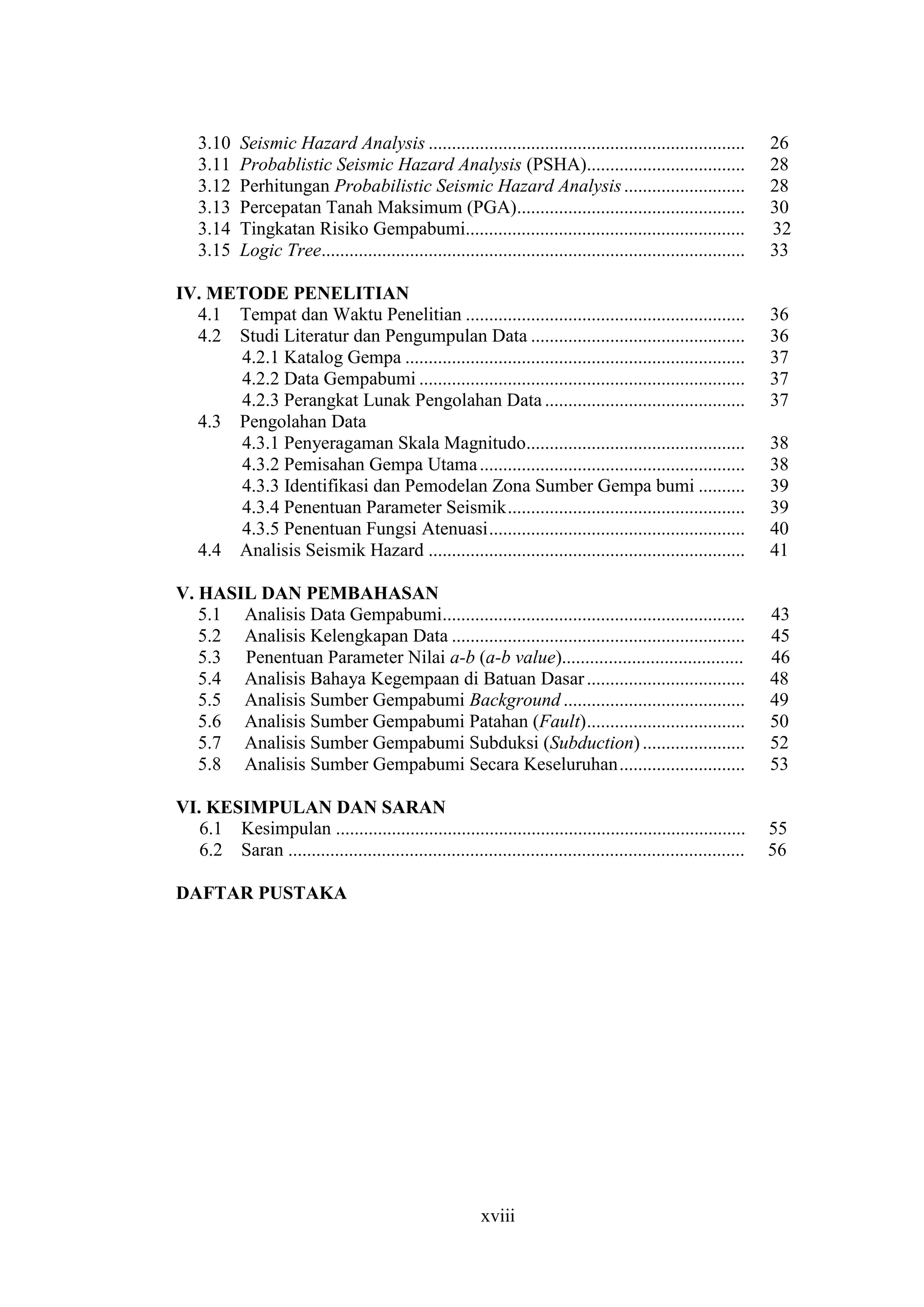 analisis bahaya kegempaan menggunakan metode psha | PDF