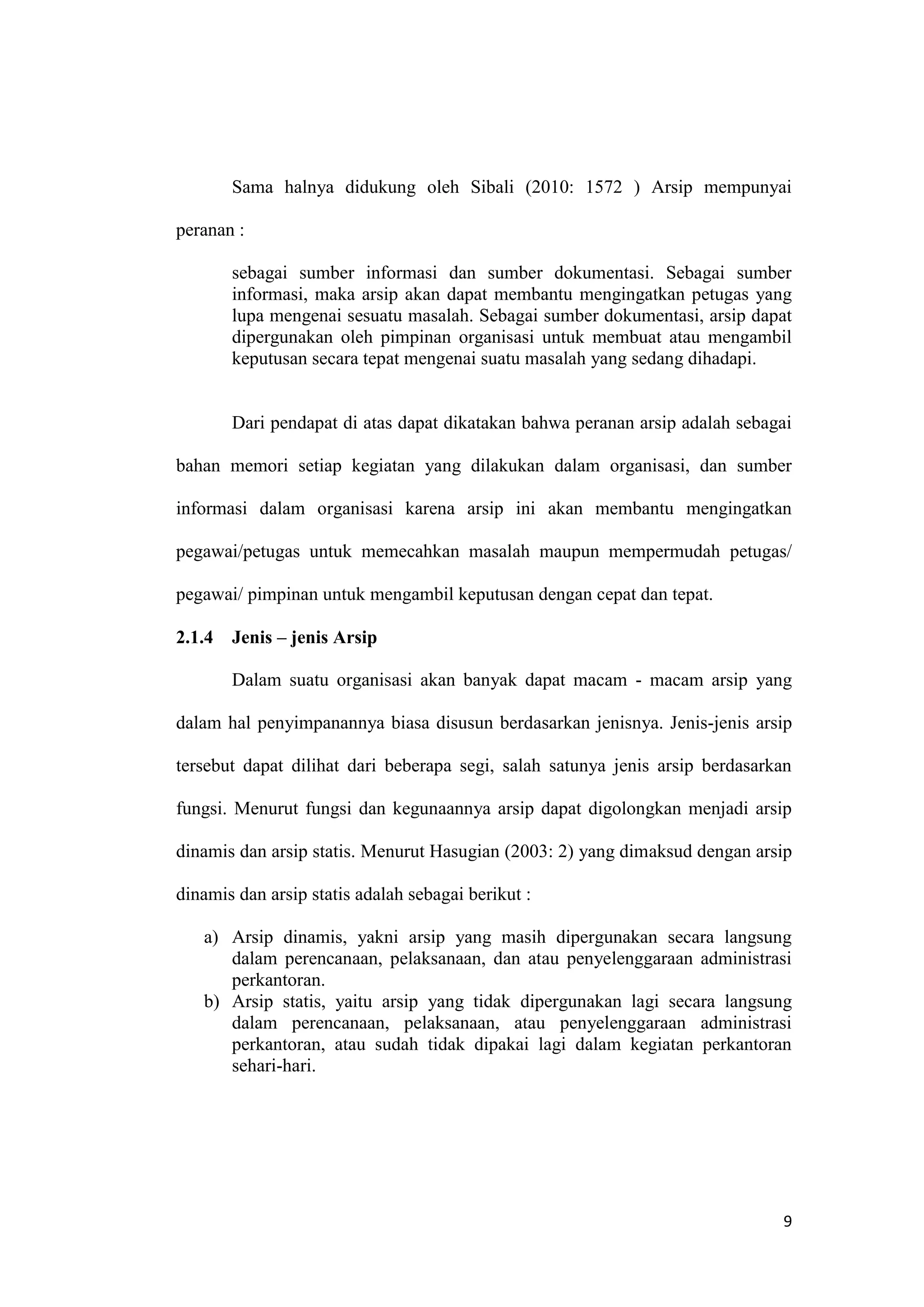 Analisis Sistem Pengelolaan Arsip Statis Pada Bagian Legal Pusat ... Analisis Sistem Pengelolaan Arsip Statis Pada Bagian Legal Pusat ...