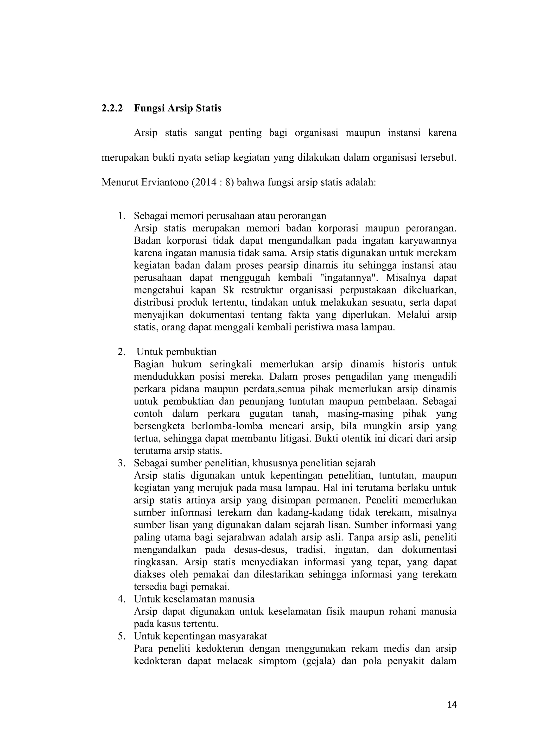 Analisis Sistem Pengelolaan Arsip Statis Pada Bagian Legal Pusat ...