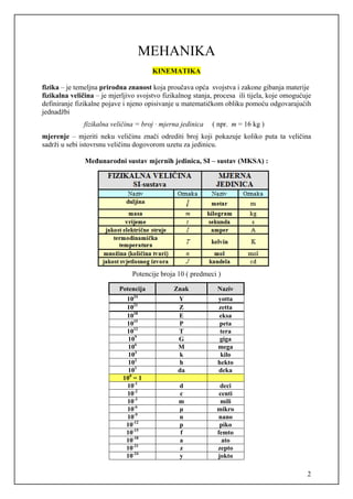 Skripta mehanika | PDF