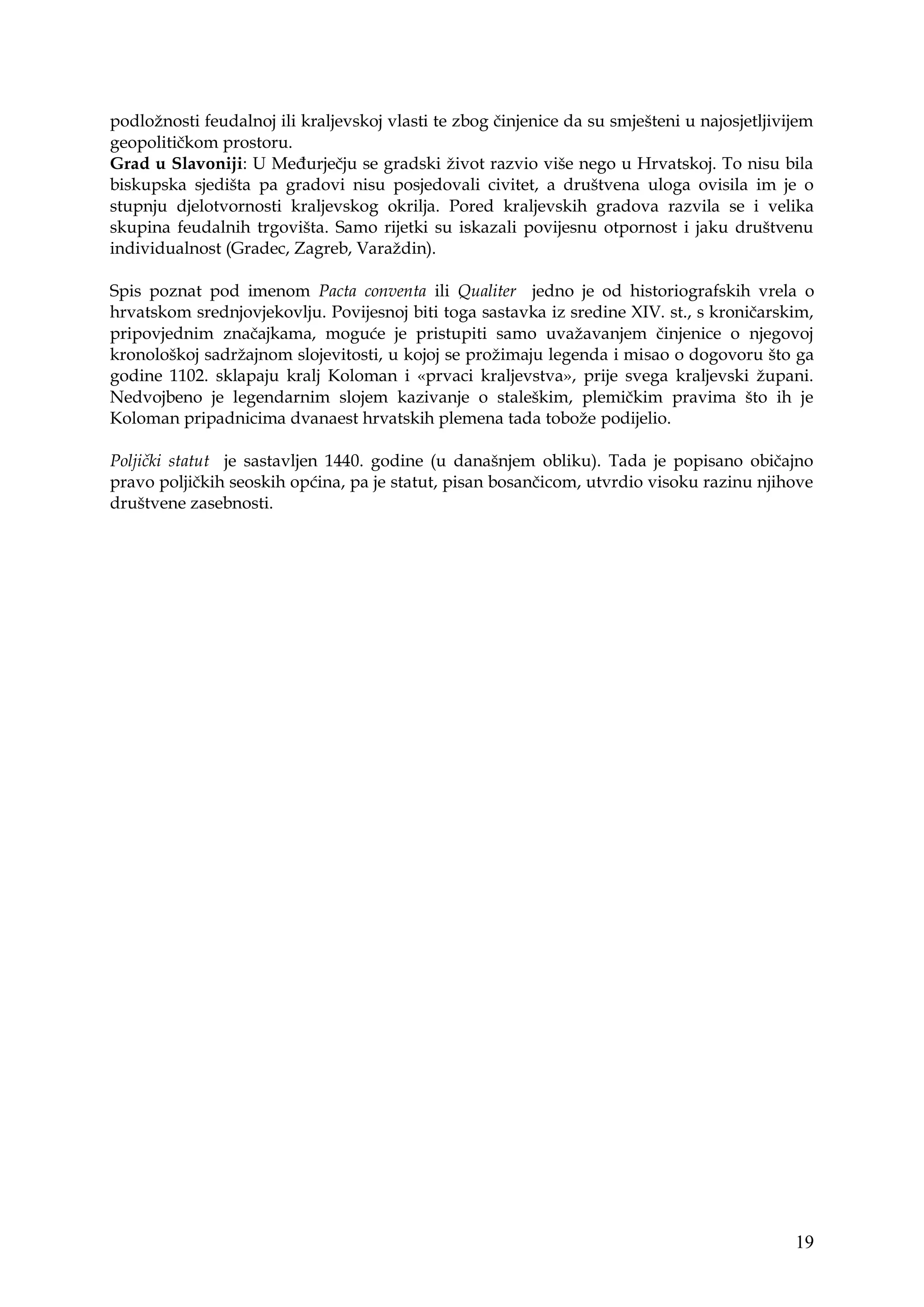 Skripta hrvatska povijest u razvijenom i kasnom sr vijeku | PDF