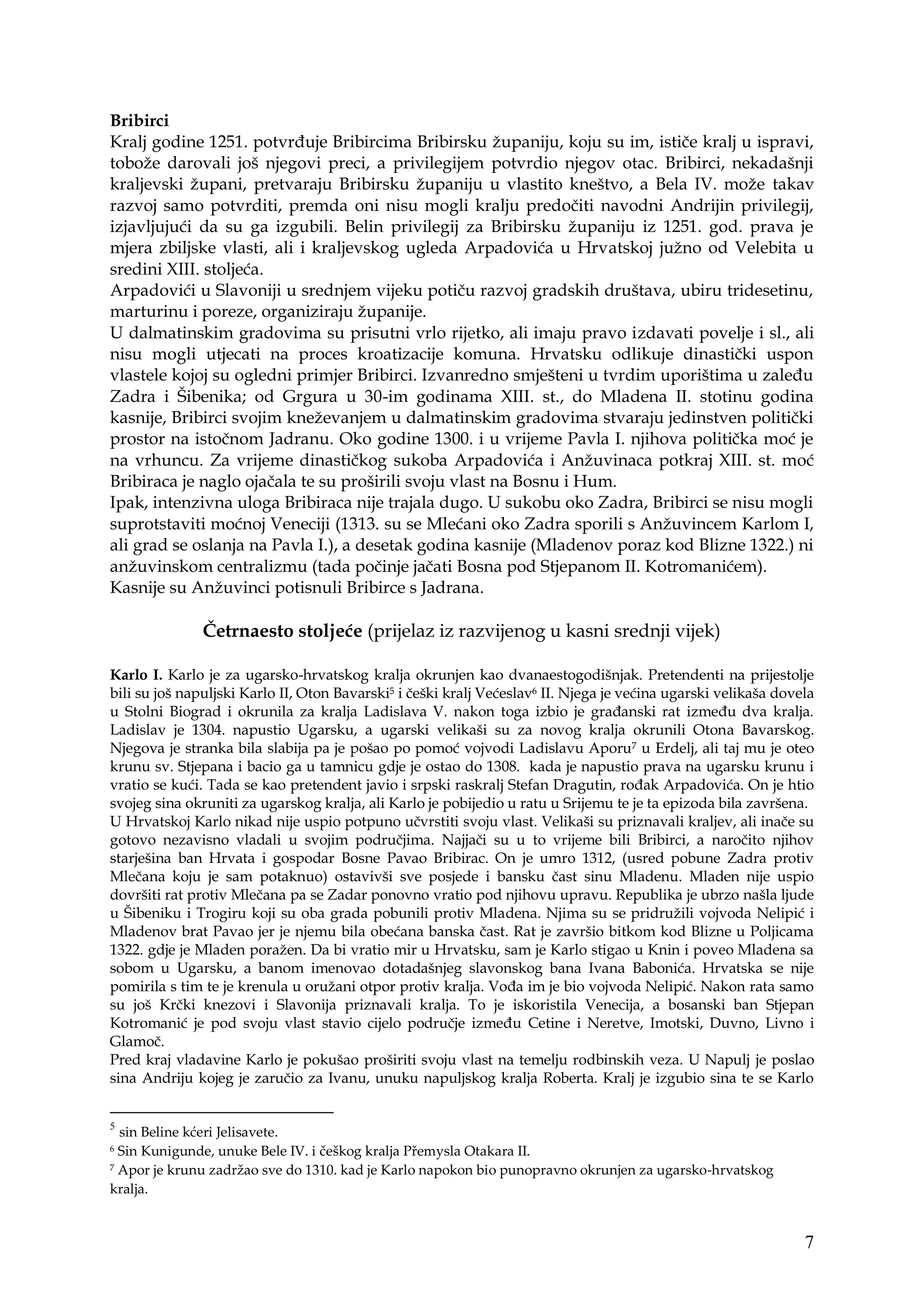 Skripta hrvatska povijest u razvijenom i kasnom sr vijeku | PDF