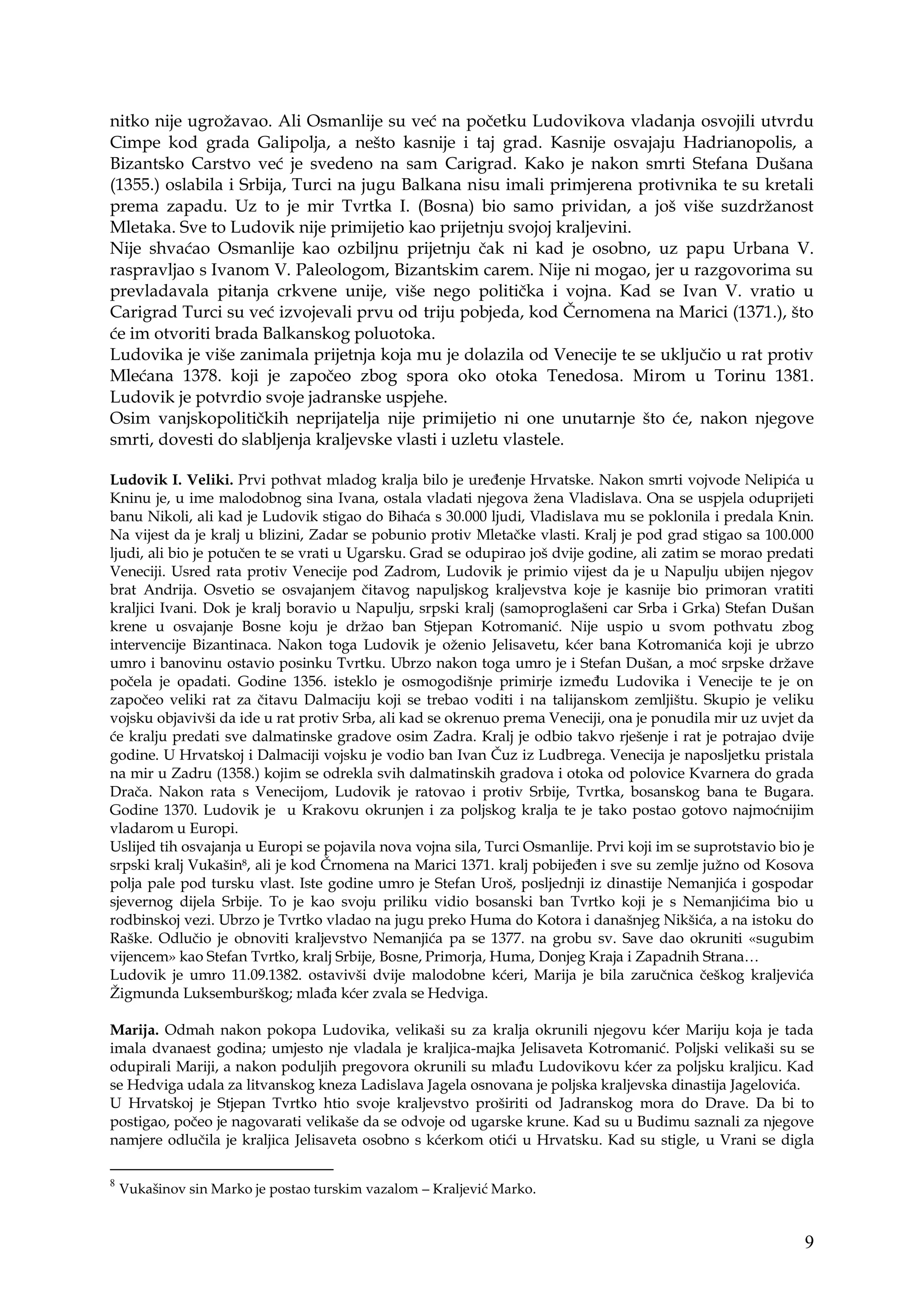 Skripta hrvatska povijest u razvijenom i kasnom sr vijeku | PDF