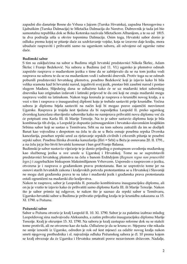 Skripta hrvatska povijest u xix stoljecu | PDF