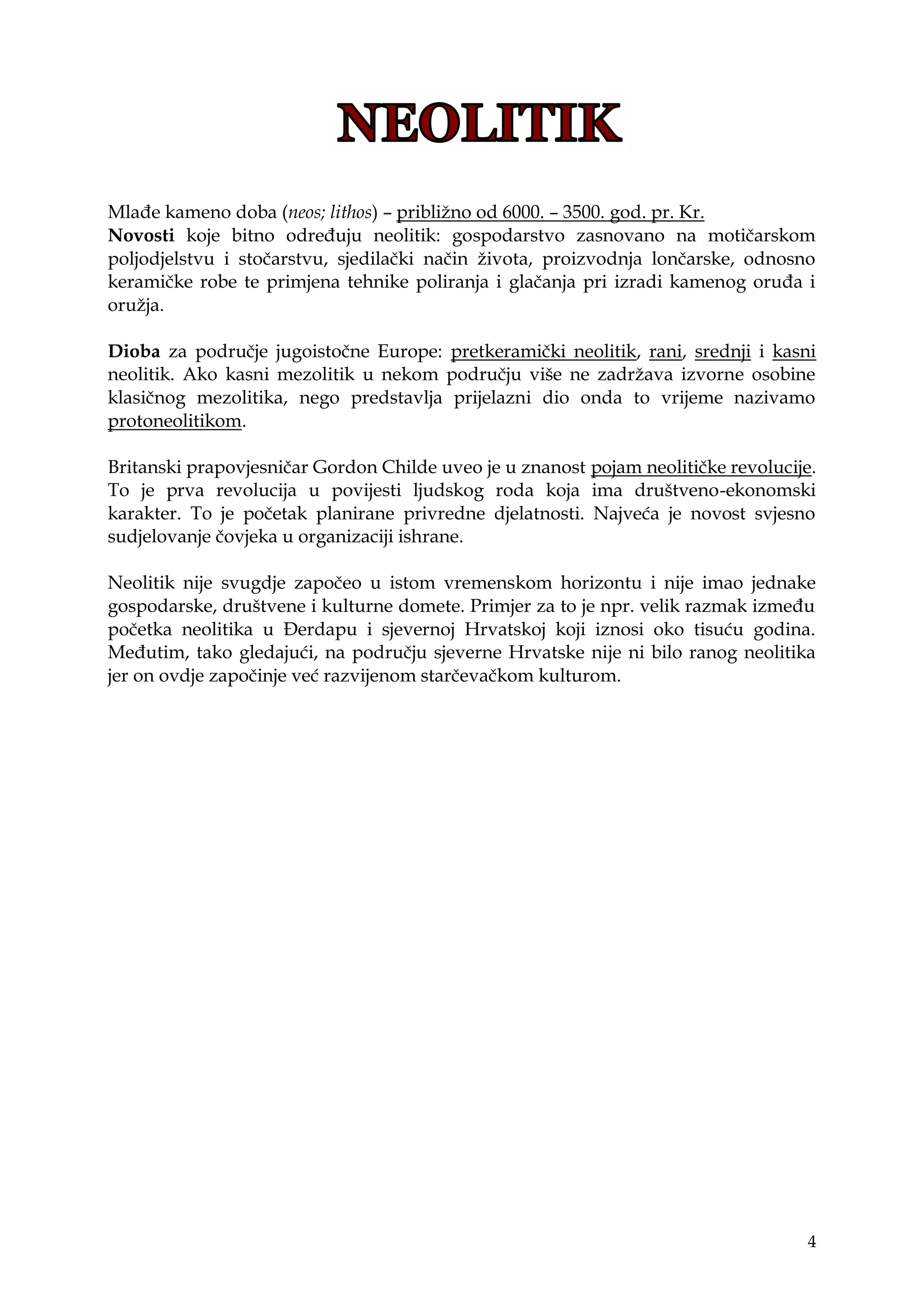 Skripta prapovijest kamena doba | PDF