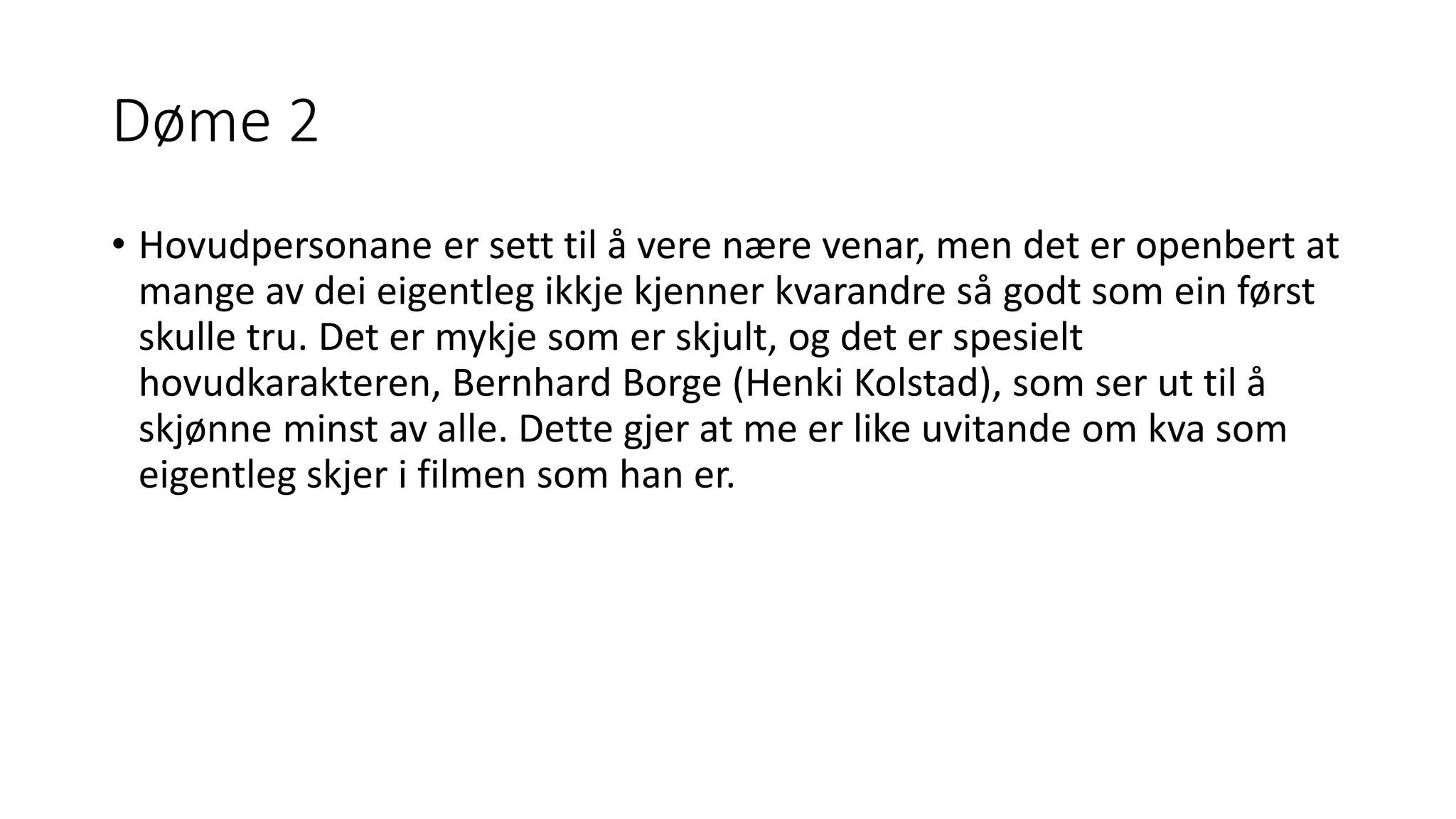 Skrive kortsvar om film | PPTX