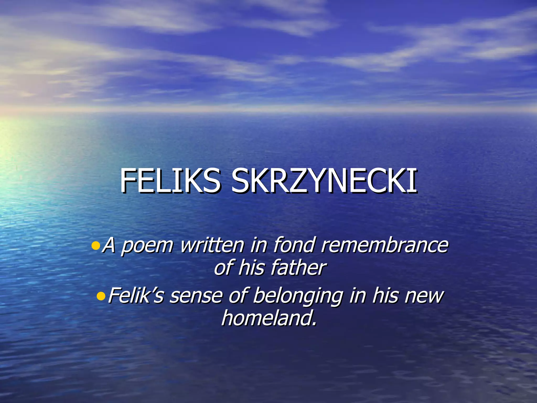 Skrzynecki Power Point | PPT