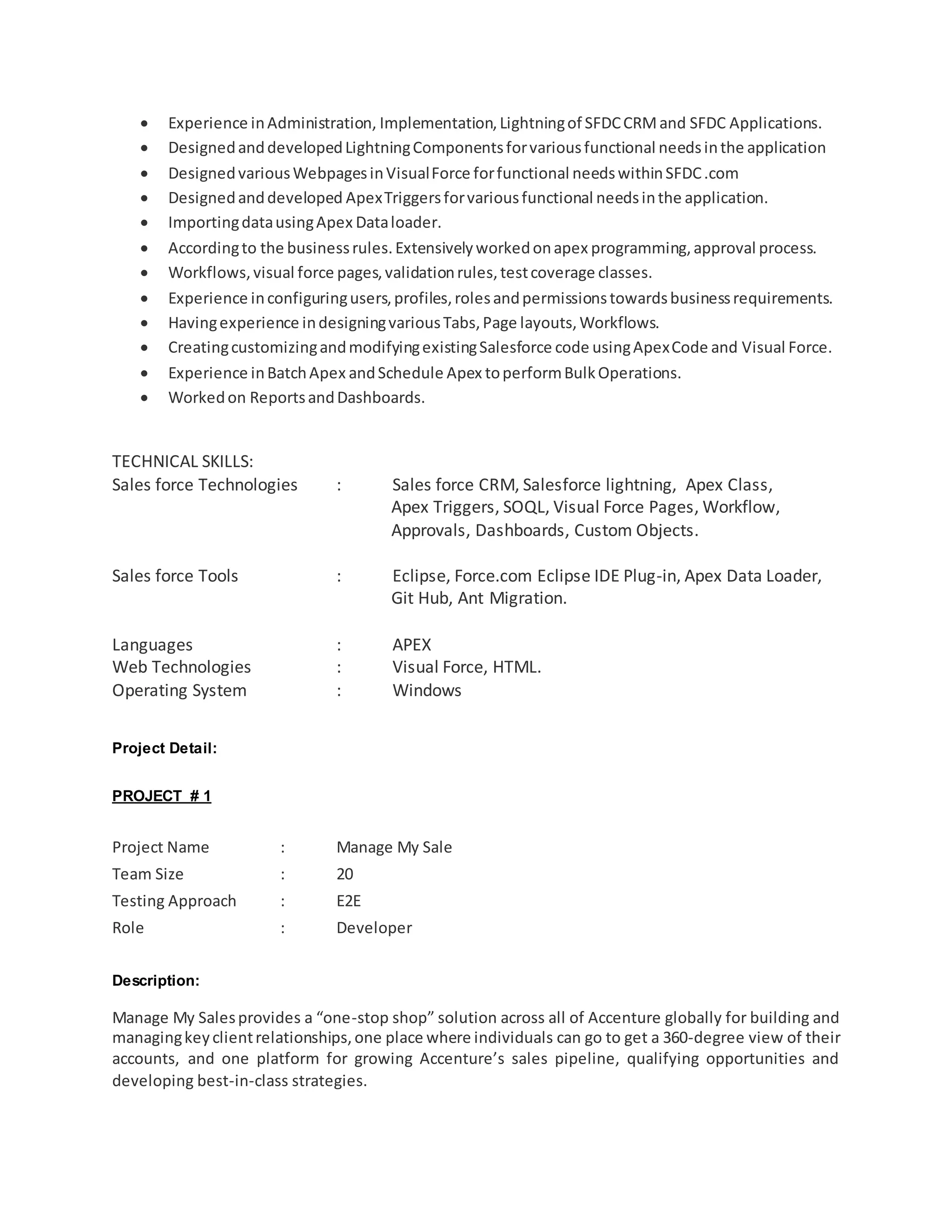 Sk Sarraf Salesforce Developer | PDF