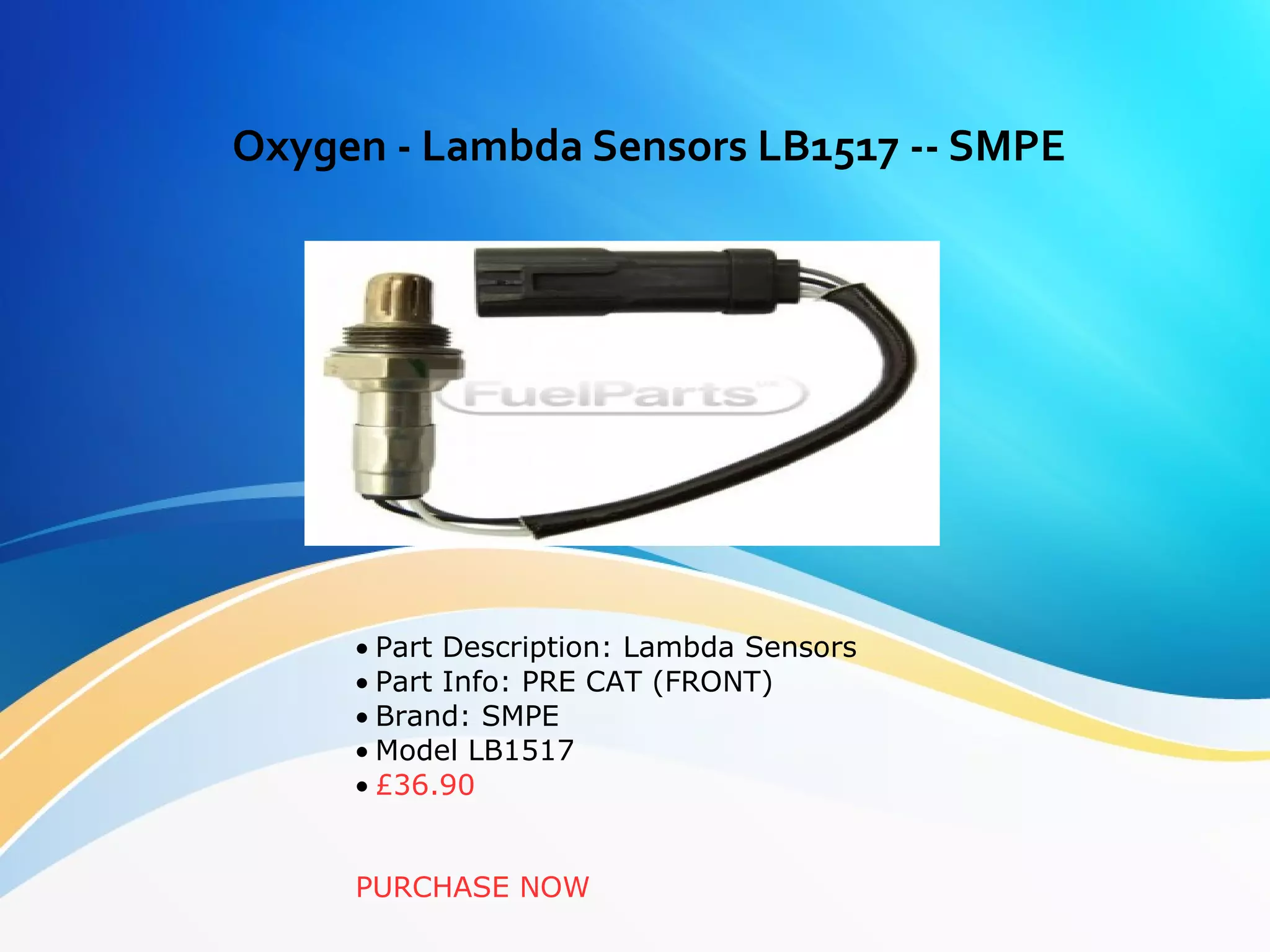 Oxygen Lambda Sensors - SKS Car Parts | PPT
